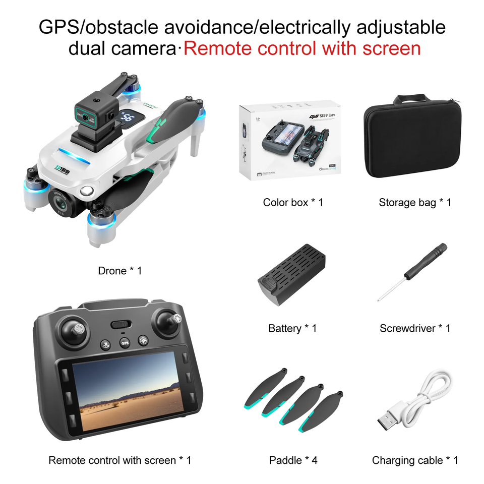 2026 4K Mini Professional UHD Foldable Beginner Flying Camera with LCD ...