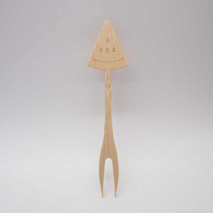 Bamboo Two-Tooth Fork Disposable Eco-Friendly Compostable Plastic Fork ...