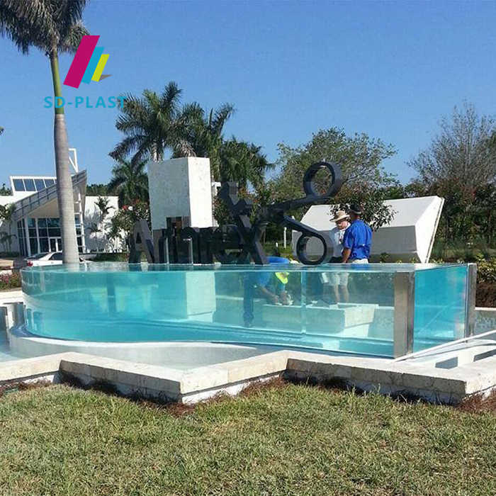 Custom Size Clear Acrylic Pool Swimming Glass - Durable & Clear