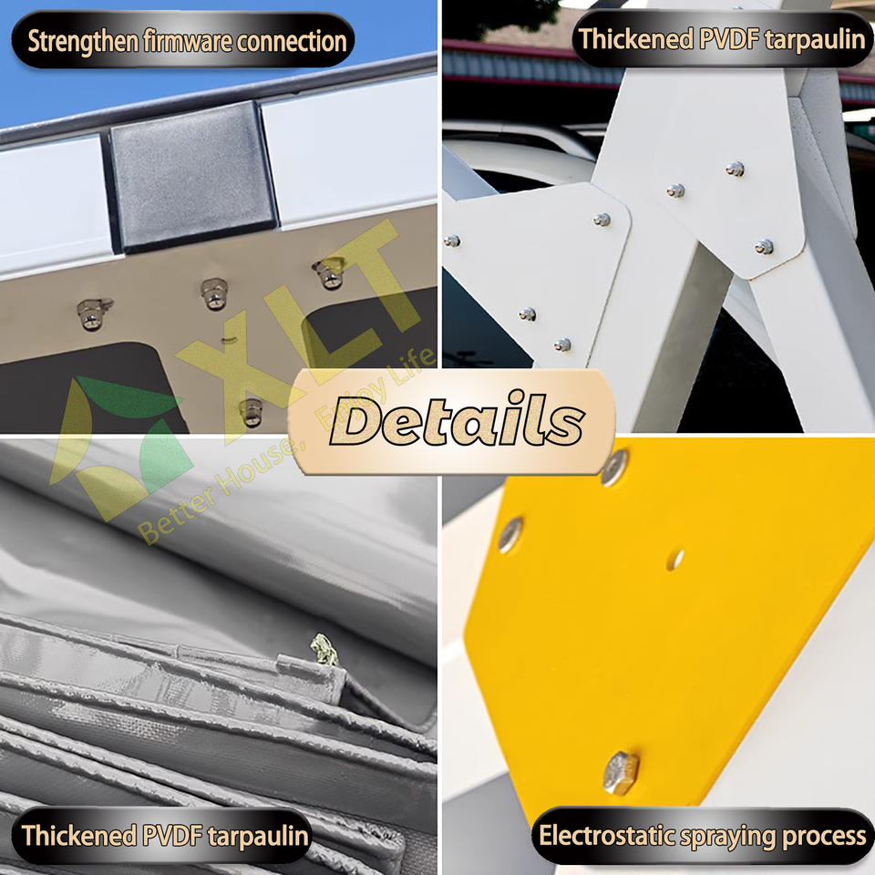 Customized Starshine Steel Carport Canopy PVC Roof Car Parking Tent ...