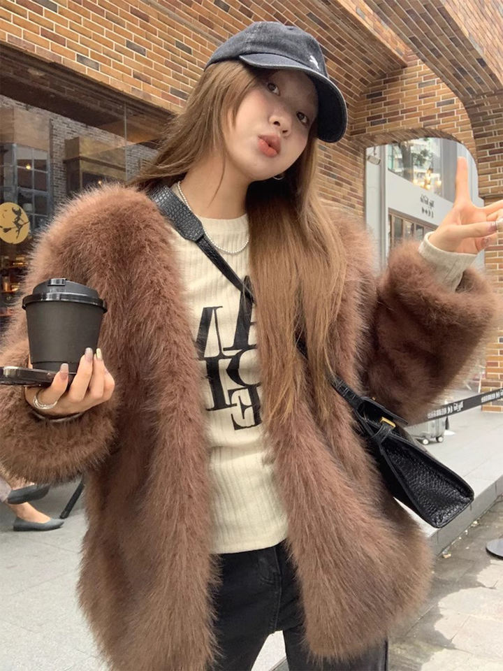 Wholesale winter 2026 new fashion elegant casual retro foreign style V ...