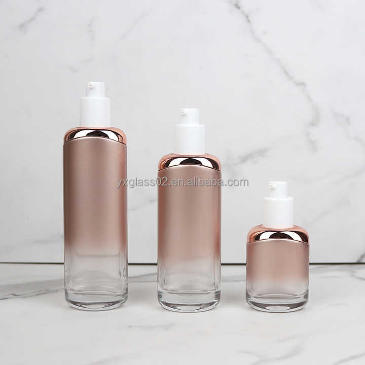 Luxury Cosmetic Packaging Glass Bottles Cream Jar Skincare Products Packaging Cosmetics Bottle ...