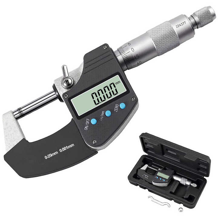 0-25mm Digital Micrometer Teaching Quality Control Instrument with ...