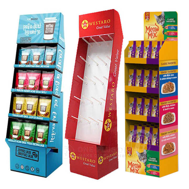 custom paper stand product snack food display stand corrugated ...