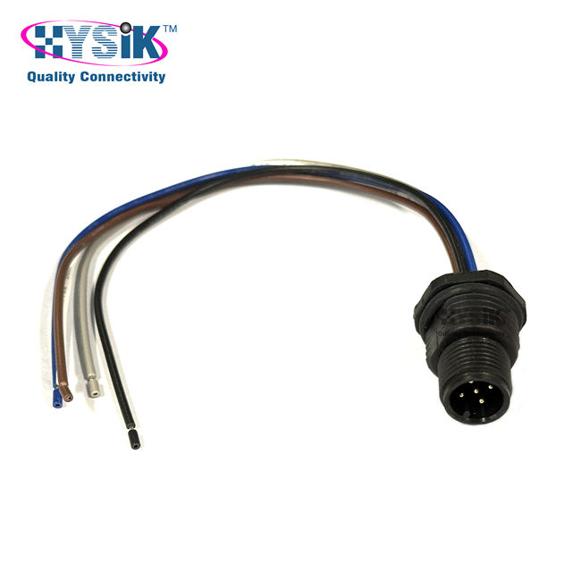 N2K Connector with Wires IP67 NMEA 2000 Panel Mount Plug M12 Bulkhead ...