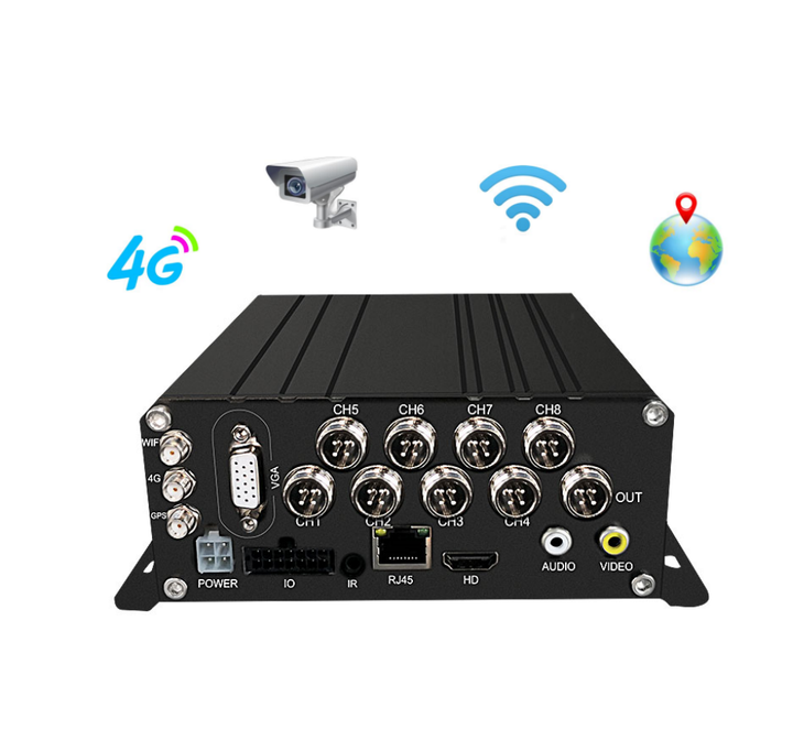 8CH AI Vehicle Truck Mobile DVR GPS System - 1080P DMS BSD