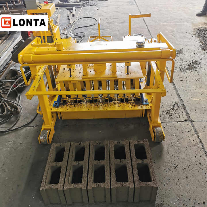 LONTA QM4A-30 Mobile 4 Inch Egg Lay Hydraulic Mold Interlock Hollow ...