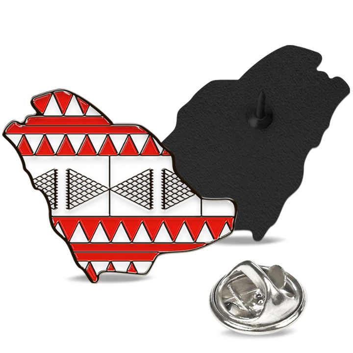 LOW MOQ Stock Saudi Map Metal Badge Anniversary Lapel Pin Enamel Arabic ...