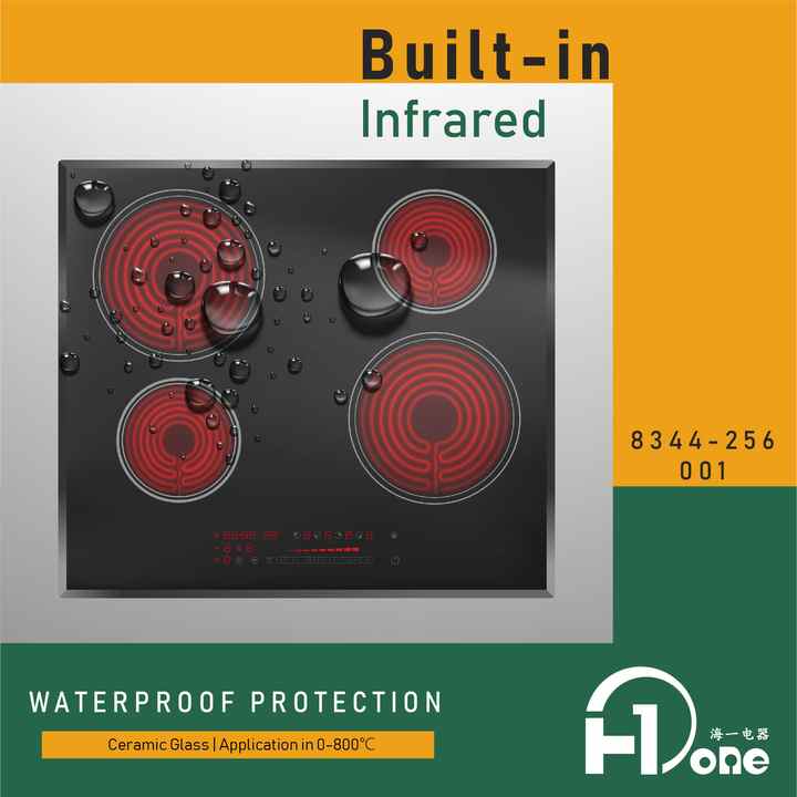 24-Inch Compact Electric Ceramic Glass 60cm Ceramic Hob With 4 Cooking ...