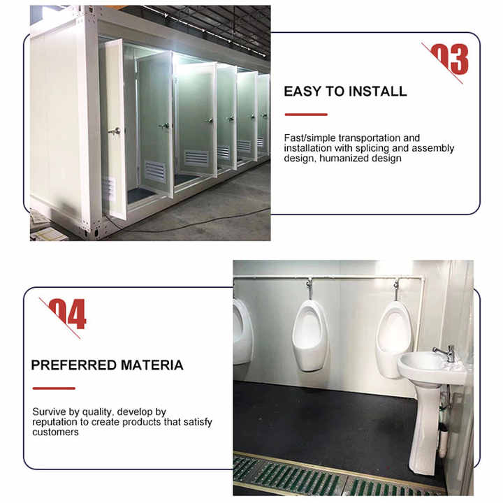 Luxury Mobile Toilets - Durable, EPS Wall Panel Public Toilets