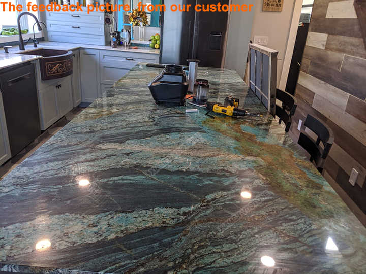 Luxury Polished Blue Interior Wall Cladding Stone Slab Van Gogh Granite