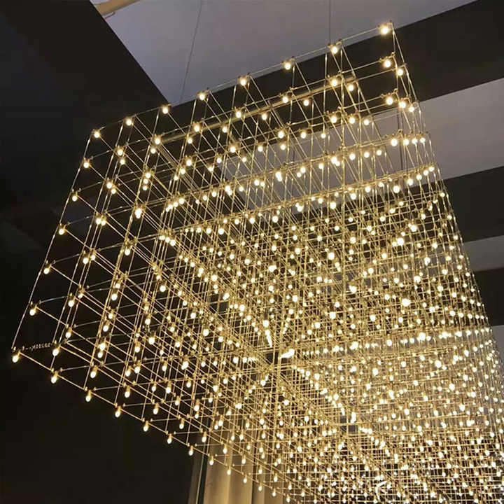 Design Light Cube Suspension - Large Pendant Lamp for Villa
