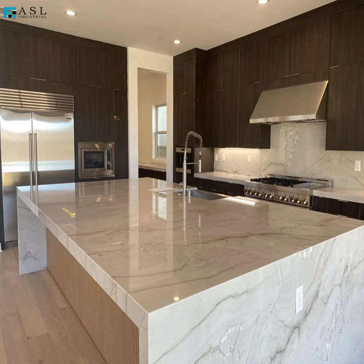 Brazil Mont Blanc Quartzite - Elegant Kitchen Countertop