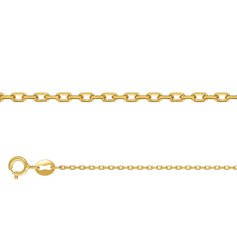 9k Real Gold Plated Rope Chain 2mm Men Chain Necklace Women Chains 16 ...
