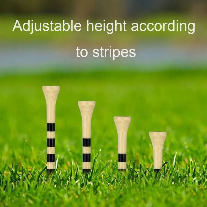 Professional Unbreakable 70mm Striped Golf Tees Custom Logo Available ...