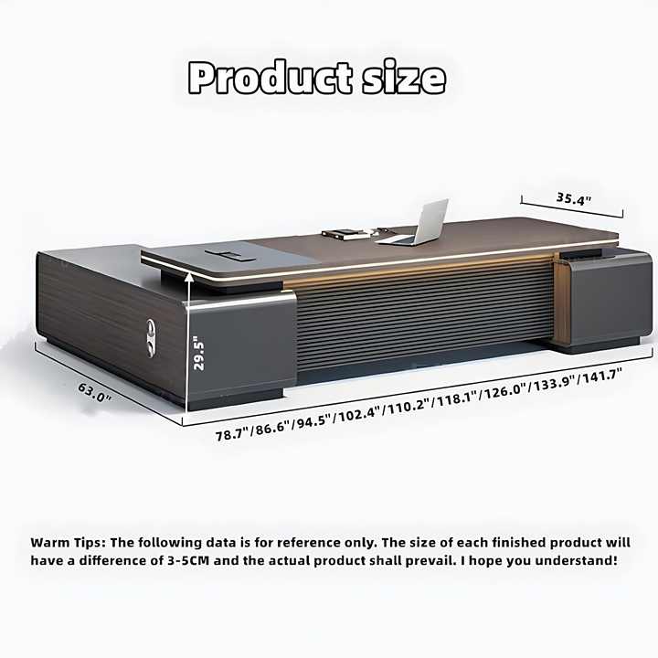 Luxurious Modern L-Shaped Executive Desk Thickened Wooden Tabletop Easy ...