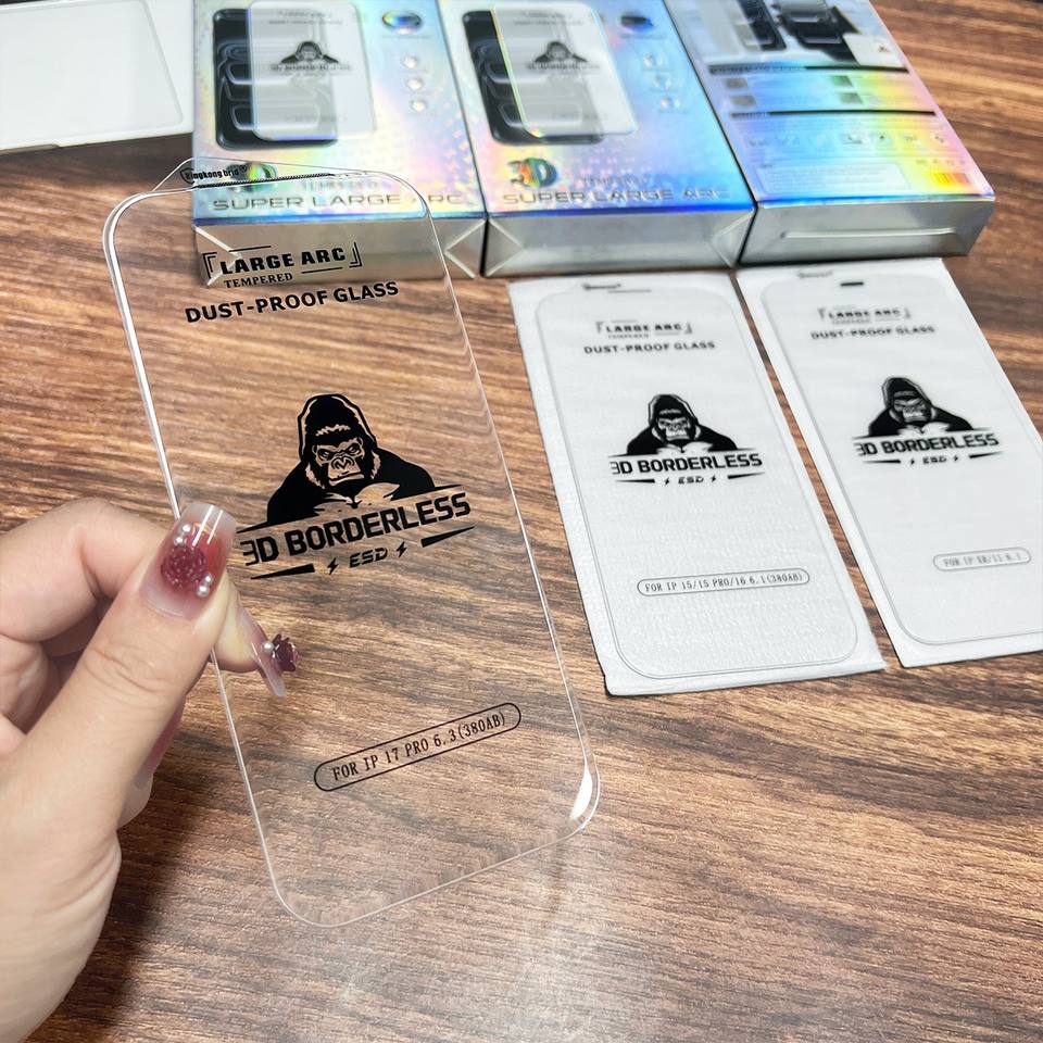 3D Borderless Large Arc ESD Dust-proof 9H Tempered Glass Screen ...