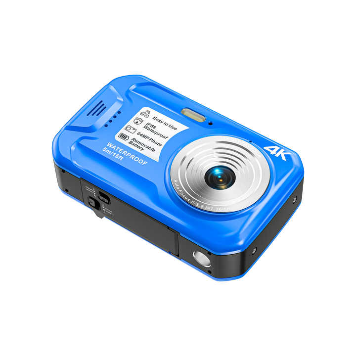 4K Waterproof IP68 Digital Camera with Full HD 64MP Video Recorder ...