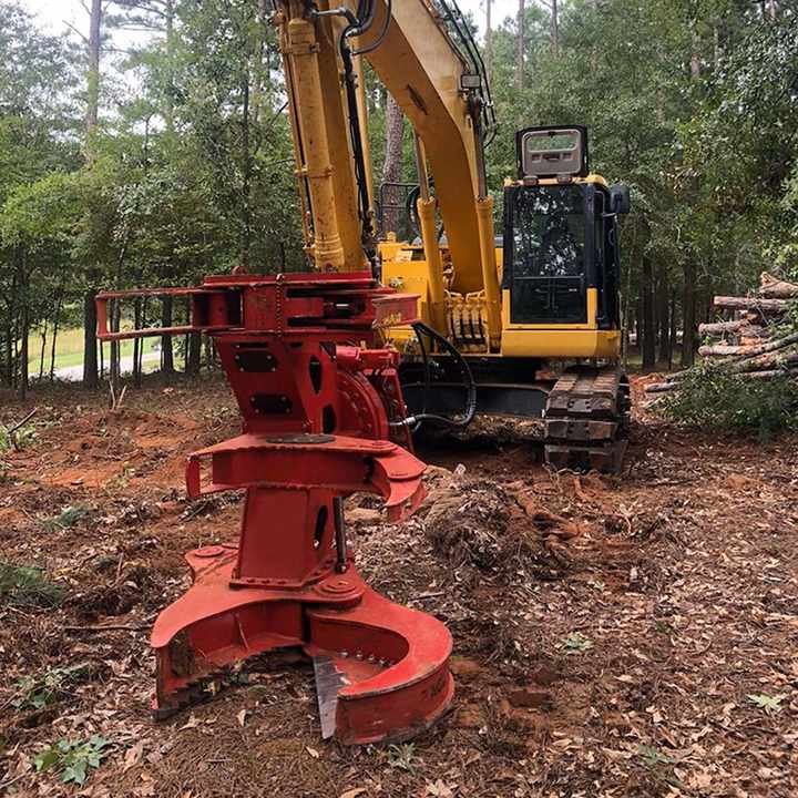 Excavator Lengthening Felling Saw with Bucket Felling Cutting Salix ...
