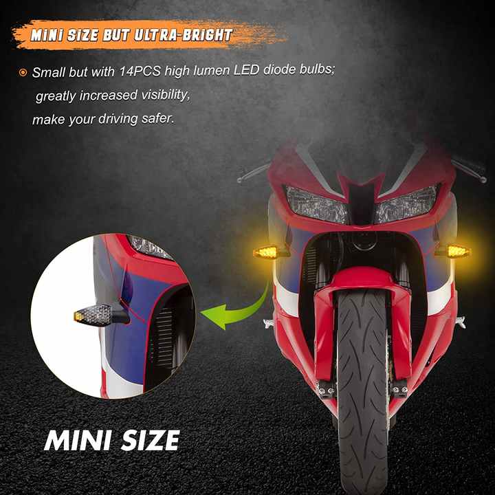 Universal Motorcycle Led Turning Light Yellow Motorcycle Turning Lights ...