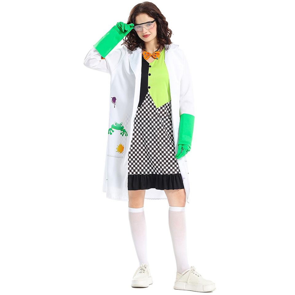 Mad Scientist Costume Set for Adult 5pcs Halloween Fun