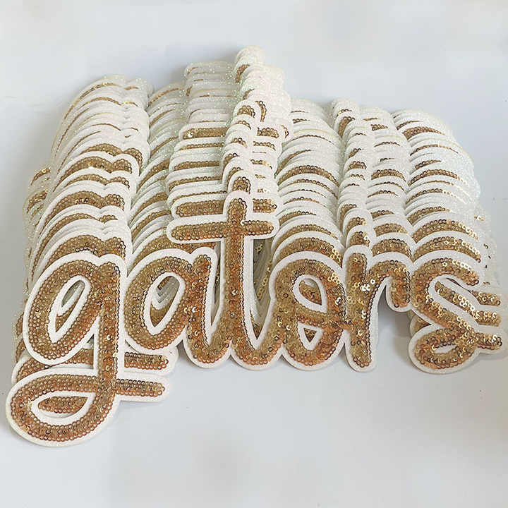 Large Sequin Iron-On Patches for Hoodies & Apparel - Custom OEM