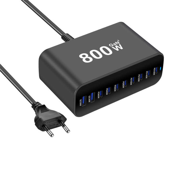 2025 High Capacity 800W Portable Multi Port Fast Charging Station Gan ...