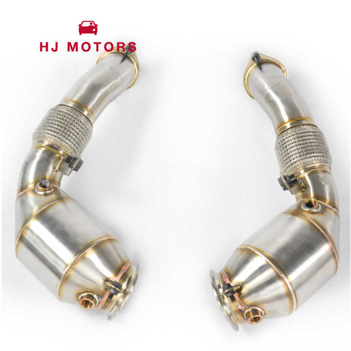 High Flow Exhaust Downpipe for BMW E70 X5M E71 X6M S63 4.0T X5M ...