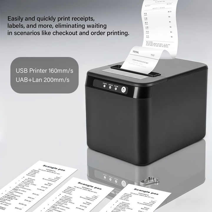 Scangle High-Speed Thermal Printer 80MM USB LAN Port Autocutter 203DPI ...