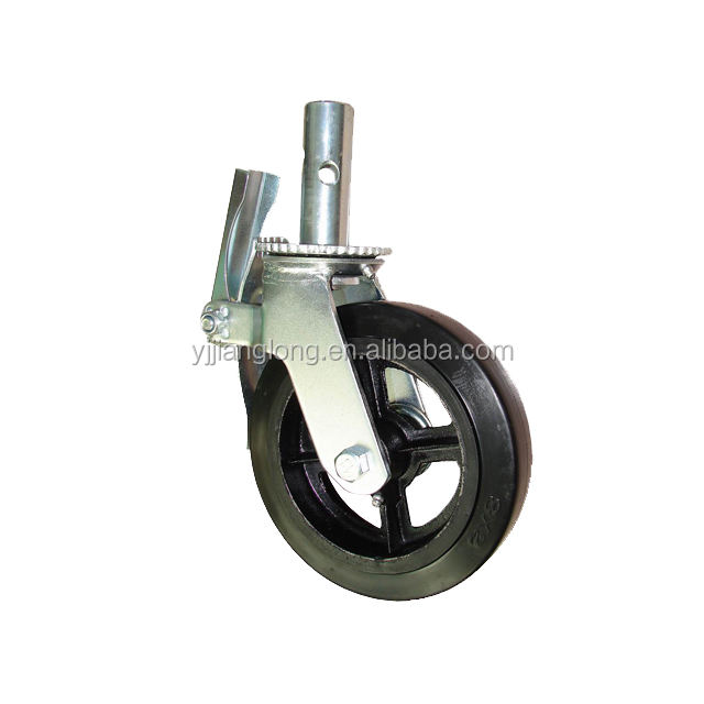 8\" Heavy-Duty Double-Lock Brake Pedal Solid Stem Swivel Scaffolding ...