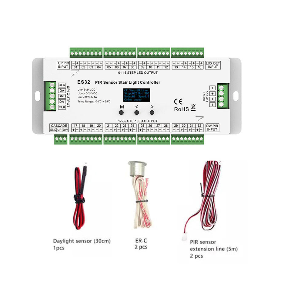 Skydance ES32 32 Steps PIR Sensor Stair Light Controller Human Body ...