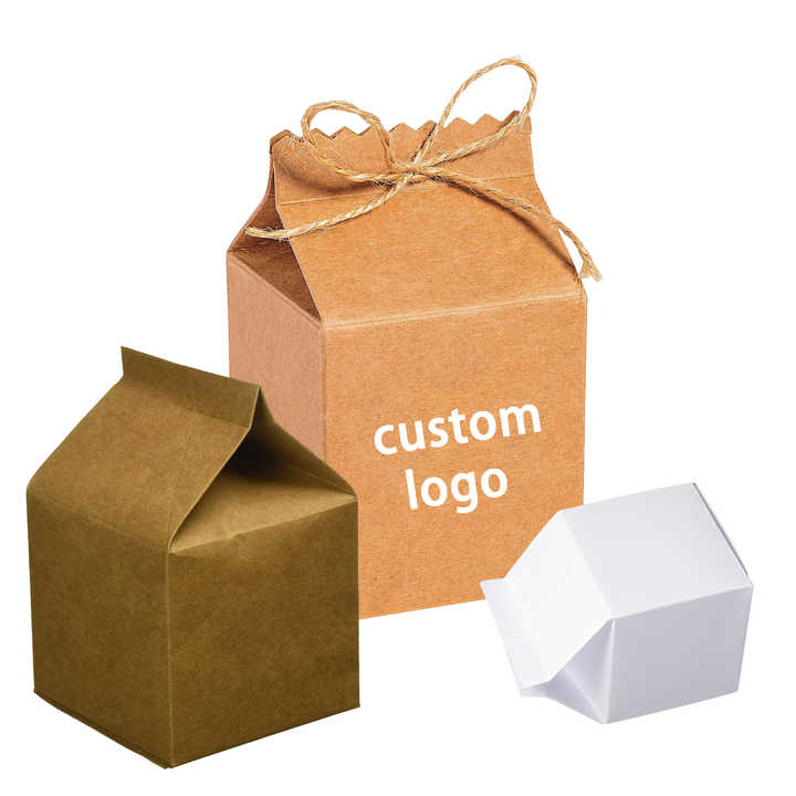Custom Milk Box Shape Paper Packaging Box High Quality Ivory Board ...