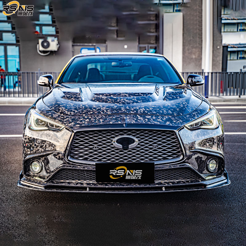 For Infiniti Q60 Carbon Fiber Body Kit - Front Rear Bumper Perfect Fit ...