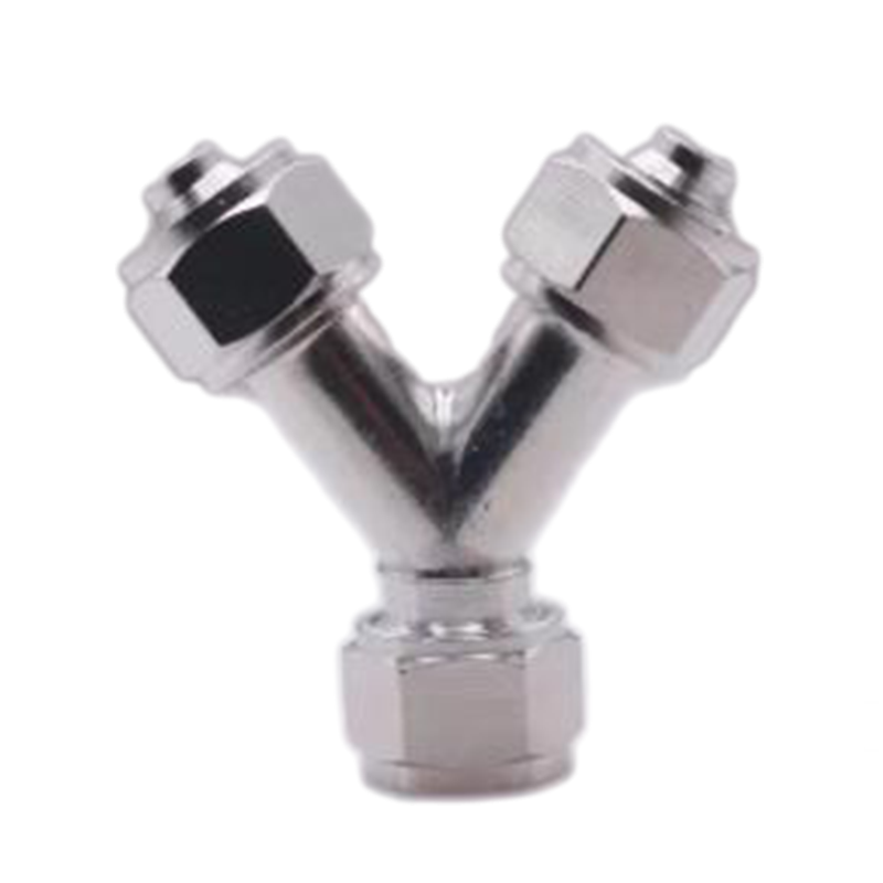 304 Stainless Steel Quick-Connect Y-Type Three-Way Air Tube Fitting PY ...