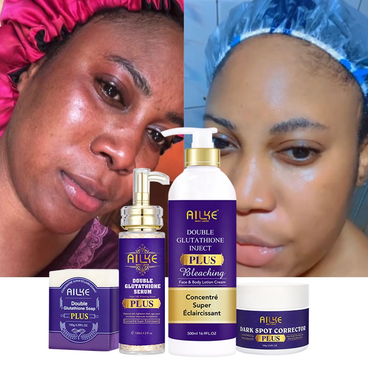 2024 Organic Glowing Double Glutathione 4K Plus Vegan Face Cream Brightening Beauty Products Whitening Skin Care Set New