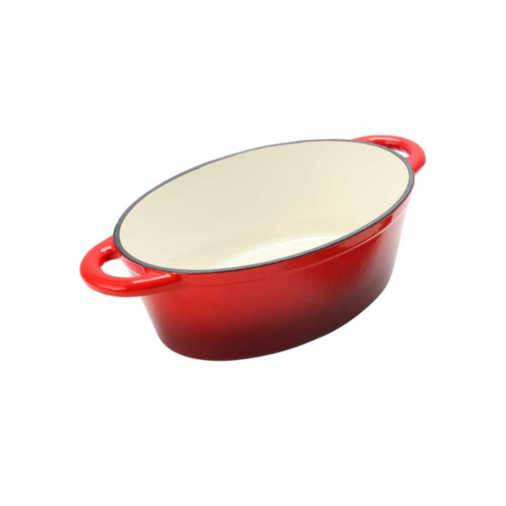 Customized Logo Commercial Buyer Restaurants Red Color Oval Casserole ...