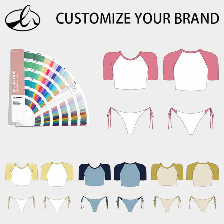 MINGHE Women's Custom Fitness Sexy 2-Piece Micro Mini Bikini Set