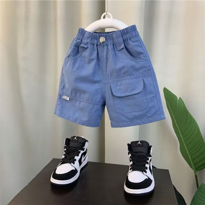 Solid Color Cotton Denim Shorts for Boys Summer Leisure Workwear with ...