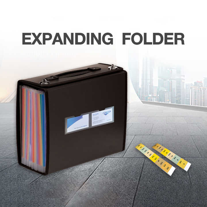 Expandable Portable Hand-held Accordion File Document Bag Expanding ...