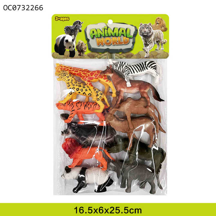 Kids Early Education Wild Animal Toy Set 12PCS Realistic Mini Toys