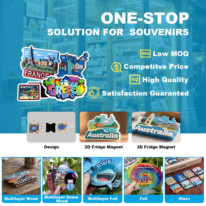 Custom Wooden Fridge Magnets Personalized 3D Souvenir Fridge Magnet for ...
