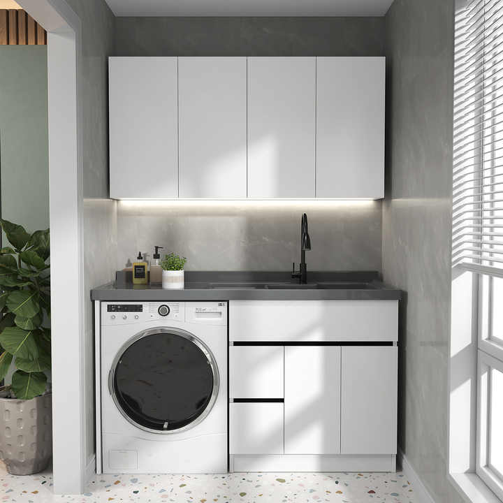 Modern Laundry Cabinet for Washing Machine - Stylish & Space-saving