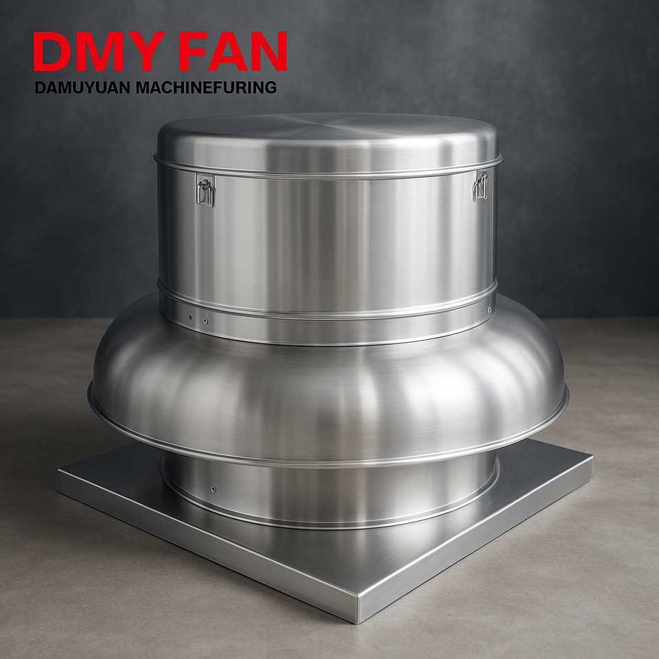 Low Noise Downblast Roof Exhaust Fan Aluminum AlloyBelt Drive Roof Fan ...