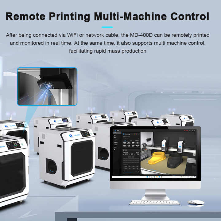 MD-400D Idex High Speed Big Large Size 400*400*400mm 3d Printer ...