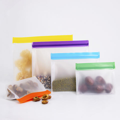Custom Reusable Silicone Airtight Food Storage Bag Food Fresh ...