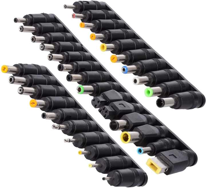 38 Tips DC Plug Set Jack Tips All-in-1 Power Connector