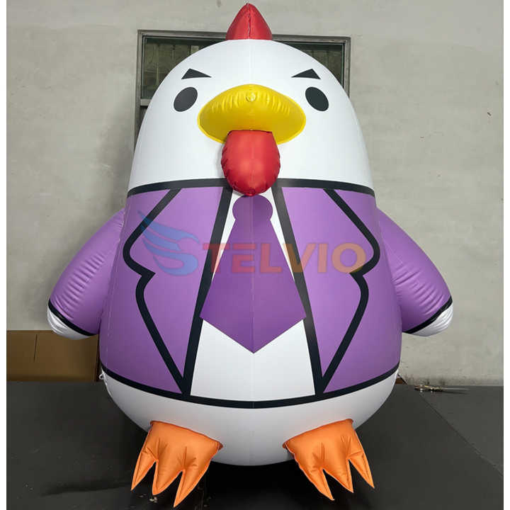 2M High Inflatable Rooster Inflatable Chicken Model Lifelike Inflate ...