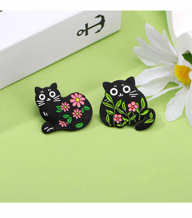Cute Cats Badge Cat Rock Band Souvenir Brooch Metal Heavy Animal Cat ...