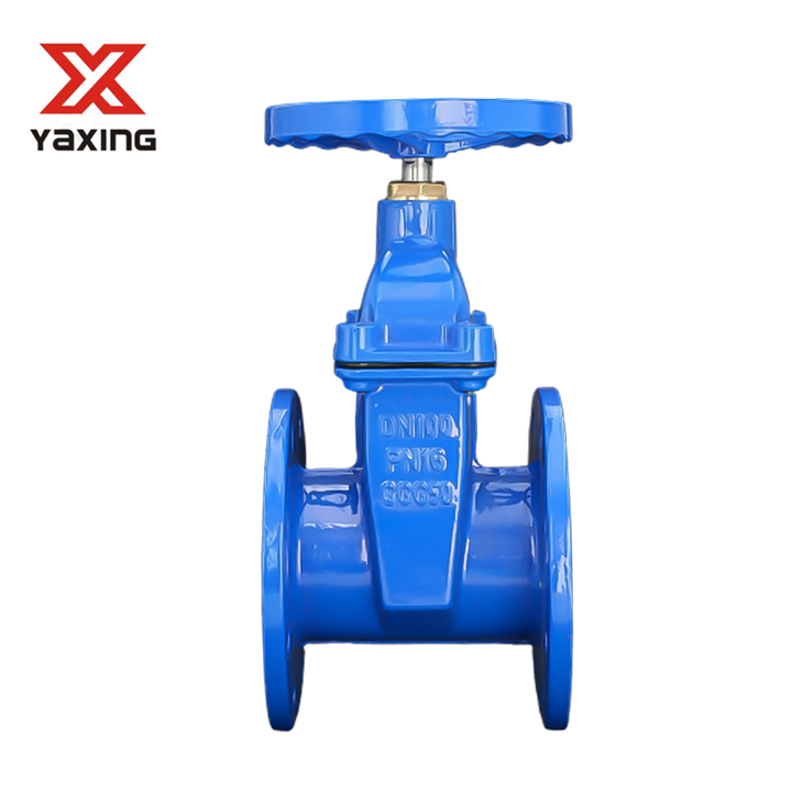 Flange Gate Valve Dn100 Pn16 Non-rising Stem Resilient Stem Soft Sealing Cast Iron Gate Valve ...
