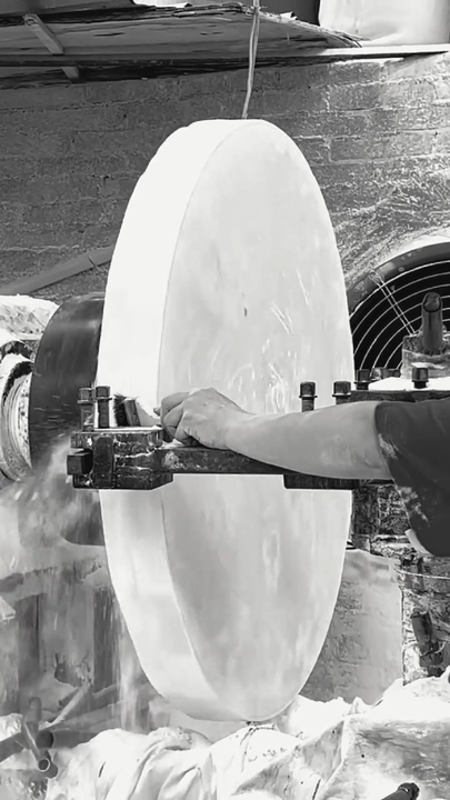 Modern simple spherical marble pendant lamp retro brass alabaster ...